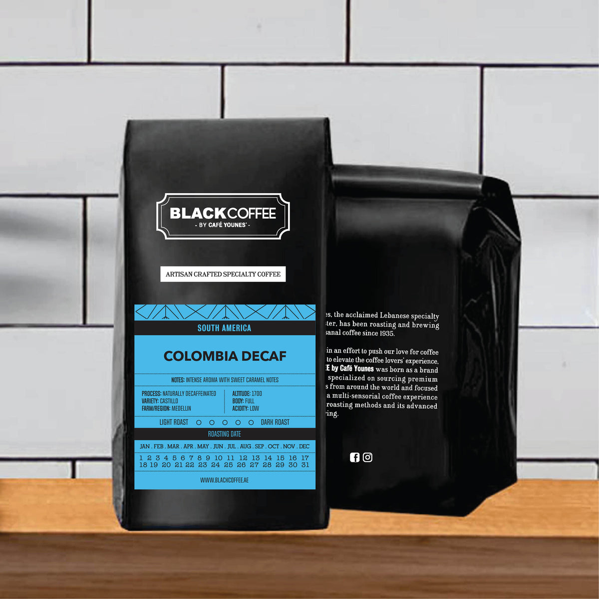 Colombia Decaf – Black Coffee by Cafe Younes